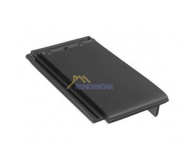 Gevelpan rechts Monier Tuile Plat inktzwart mat verglaasd