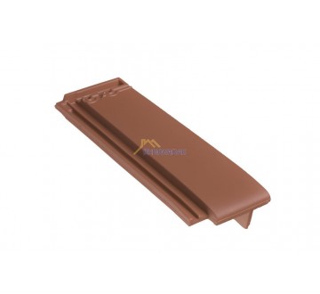 Halve gevelpan rechts Monier Tuile Plat natuurrood naturel